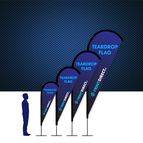 Teardrop Flags Belfast | Custom Outdoor Flags | Print Direct NI